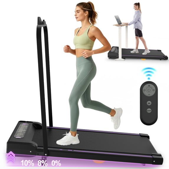 Walking Pad 2-in-1 Under Desk Treadmill, 2.5HP Folding Walking ...