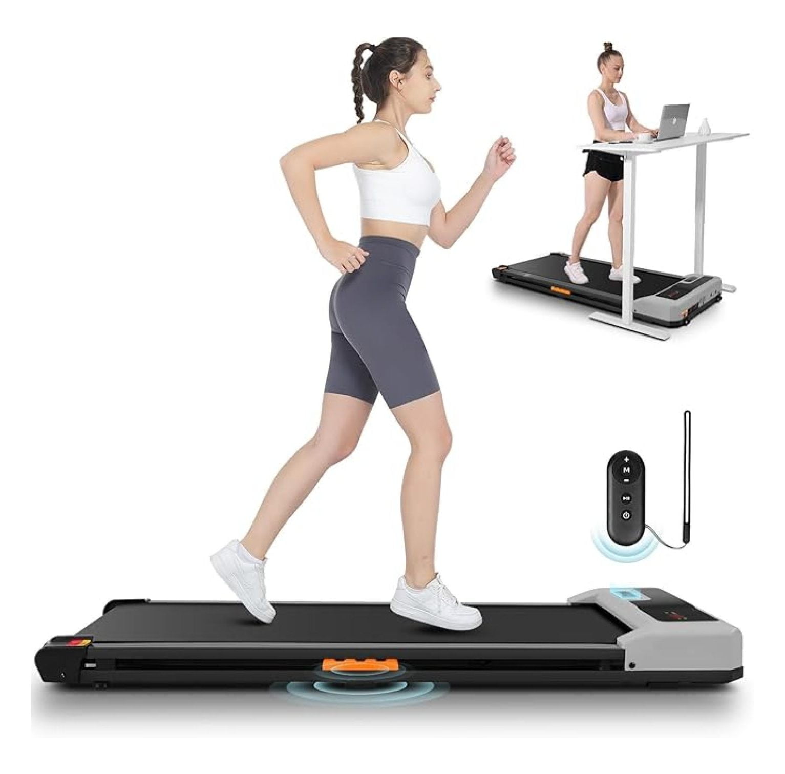 Walking Pad 3 in 1 Under Desk Treadmill, 2.5 Quiet Portable Walking ...