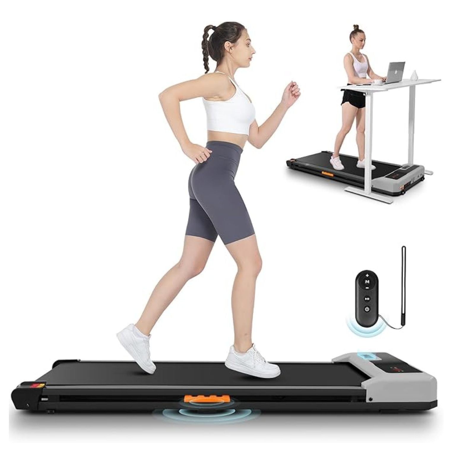 Walking Pad 3 in 1 Under Desk Treadmill, 2.5 Quiet Portable Walking ...