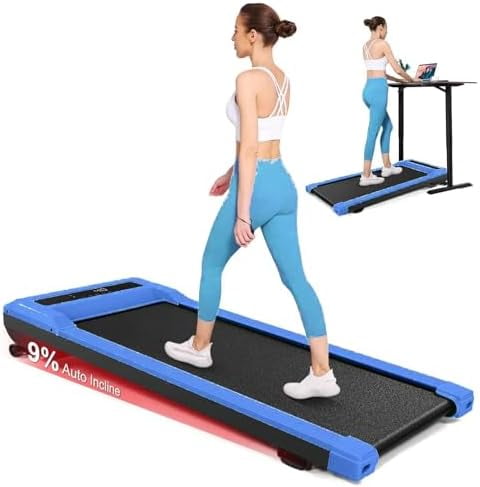 Walking Pad with Auto Incline, 4 in 1 Under Desk Treadmill for Home ...
