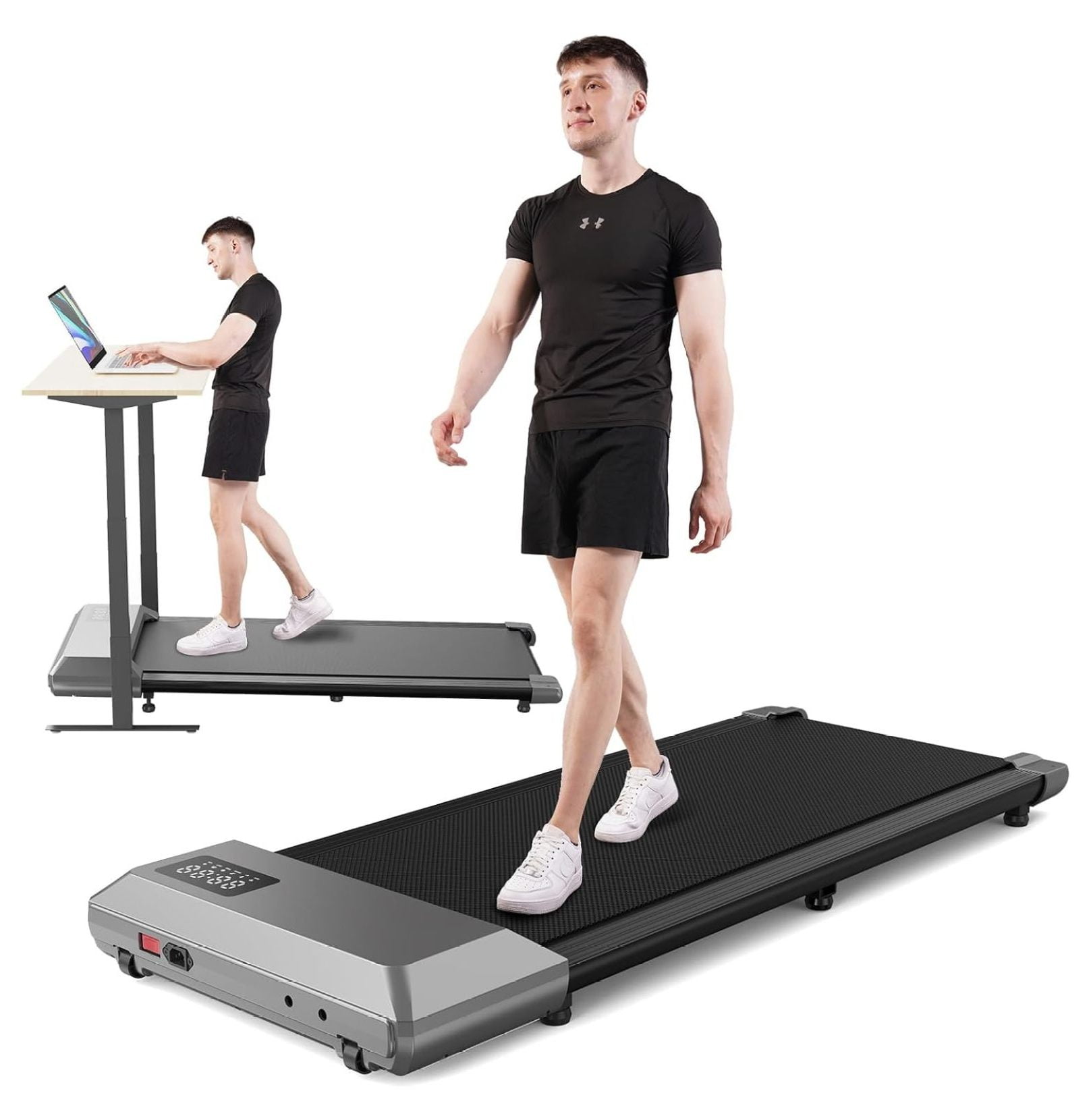 Walking Pad Under Desk Treadmill,2.5 Portable Treadmill Running Jogging ...