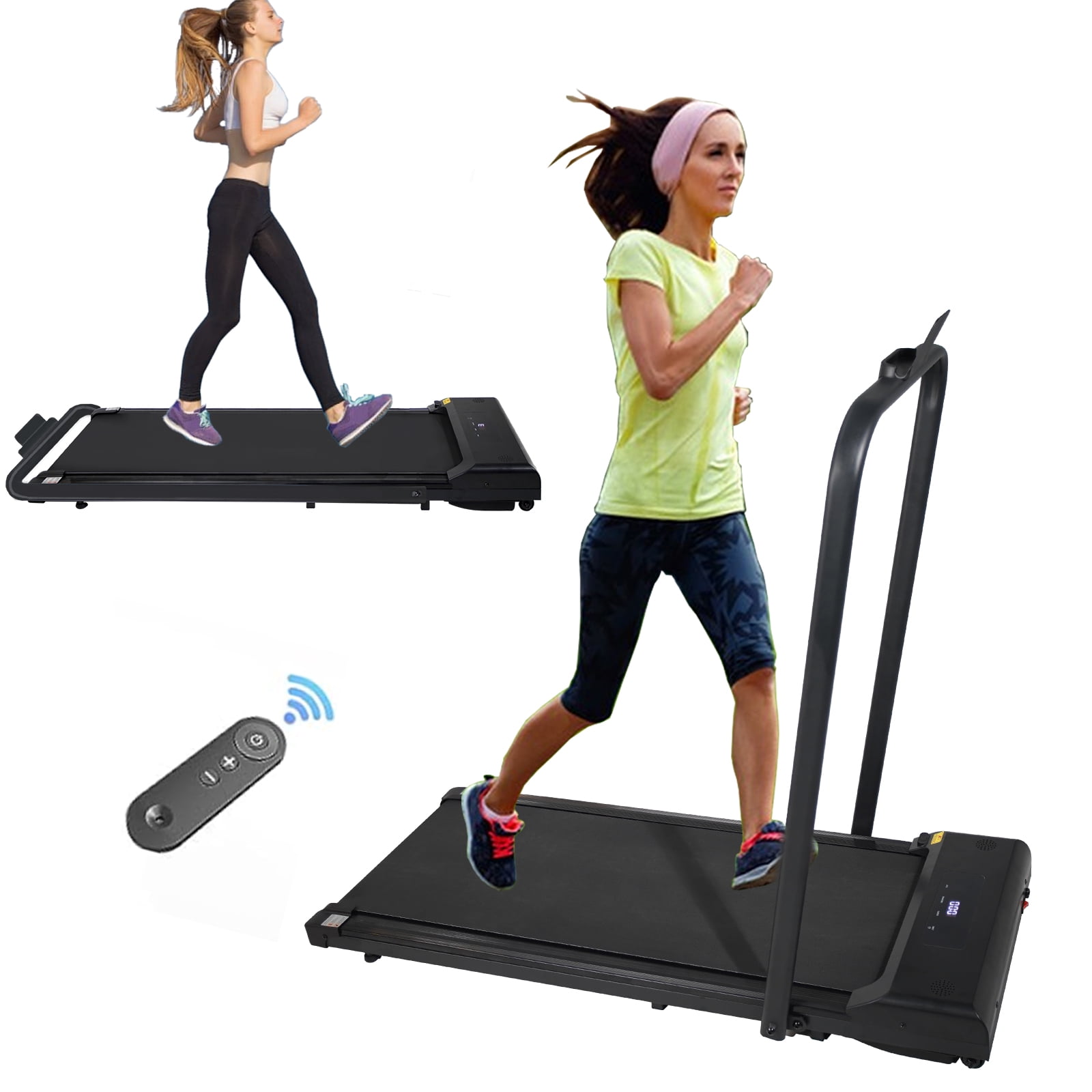 Walking Pad, Folding Treadmills With Handle Bar, LED Display & Remote ...