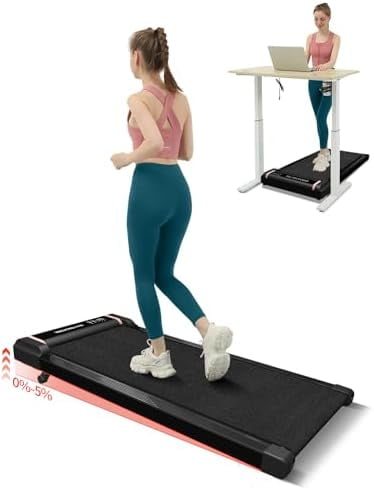 Walking Pad with Handle Bar,5% Manual Incline Walking Treadmill for ...