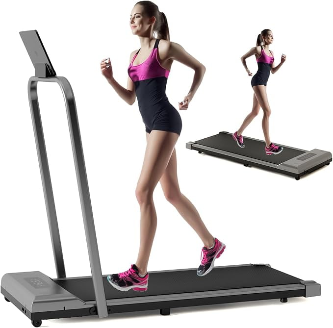 Walking Pad with Handrail, Under Desk Treadmill, 2 in 1 for Walking and ...