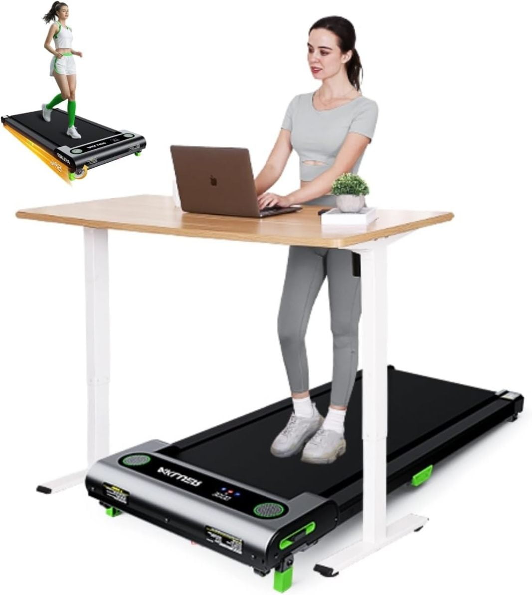 Walking Pad with Incline, CQRF Incline Treadmills for Home, 2.5 HP Under Desk Treadmill Small ...