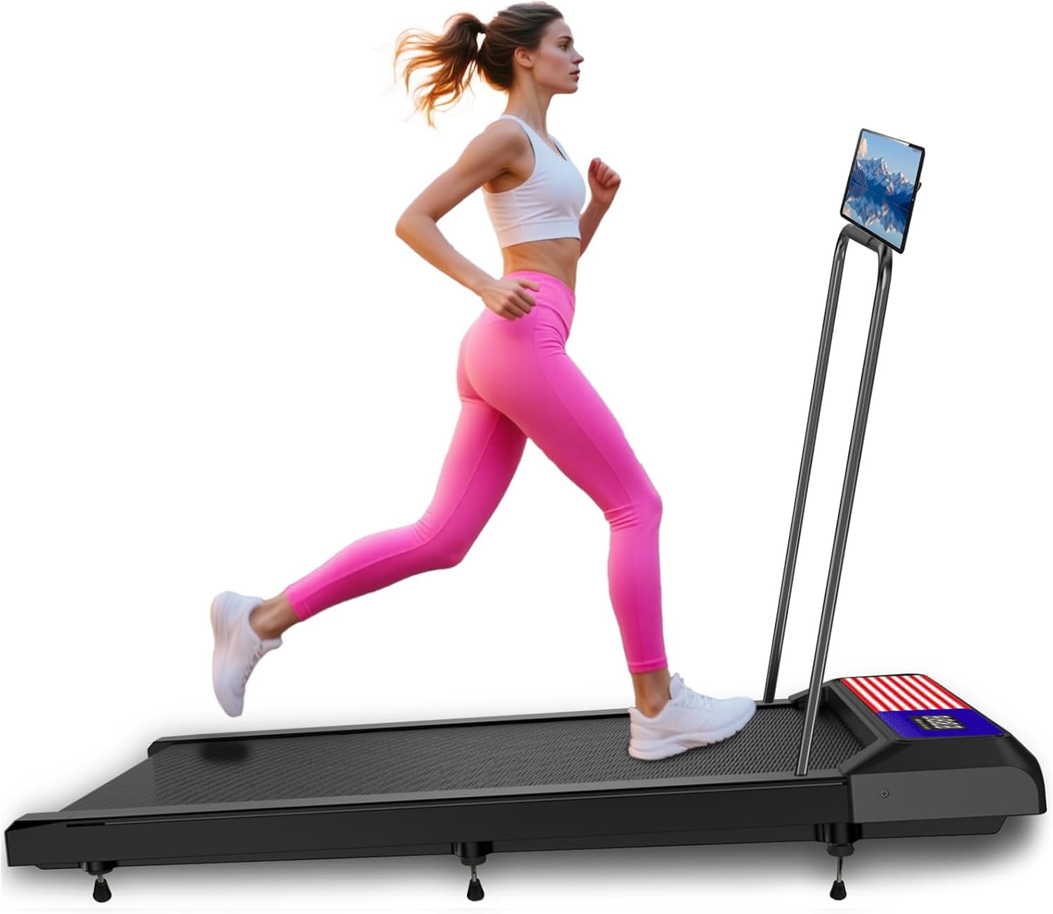 Walking Pad with Incline and Handle Bar, 3 in 1 Under Desk Treadmill ...
