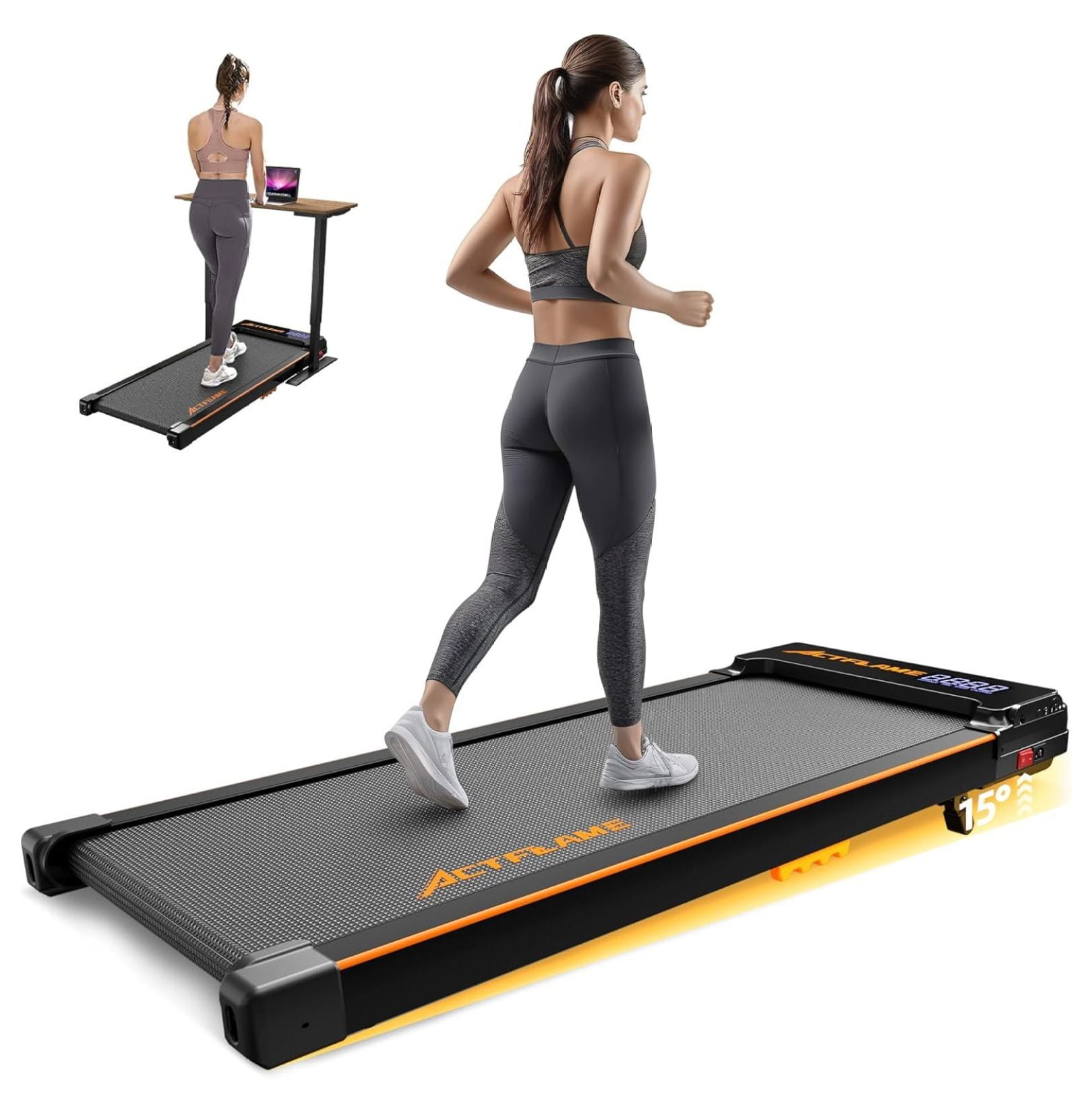 Walking Pad with Incline, Portable Treadmill for Home, 4 in 1 Walking ...