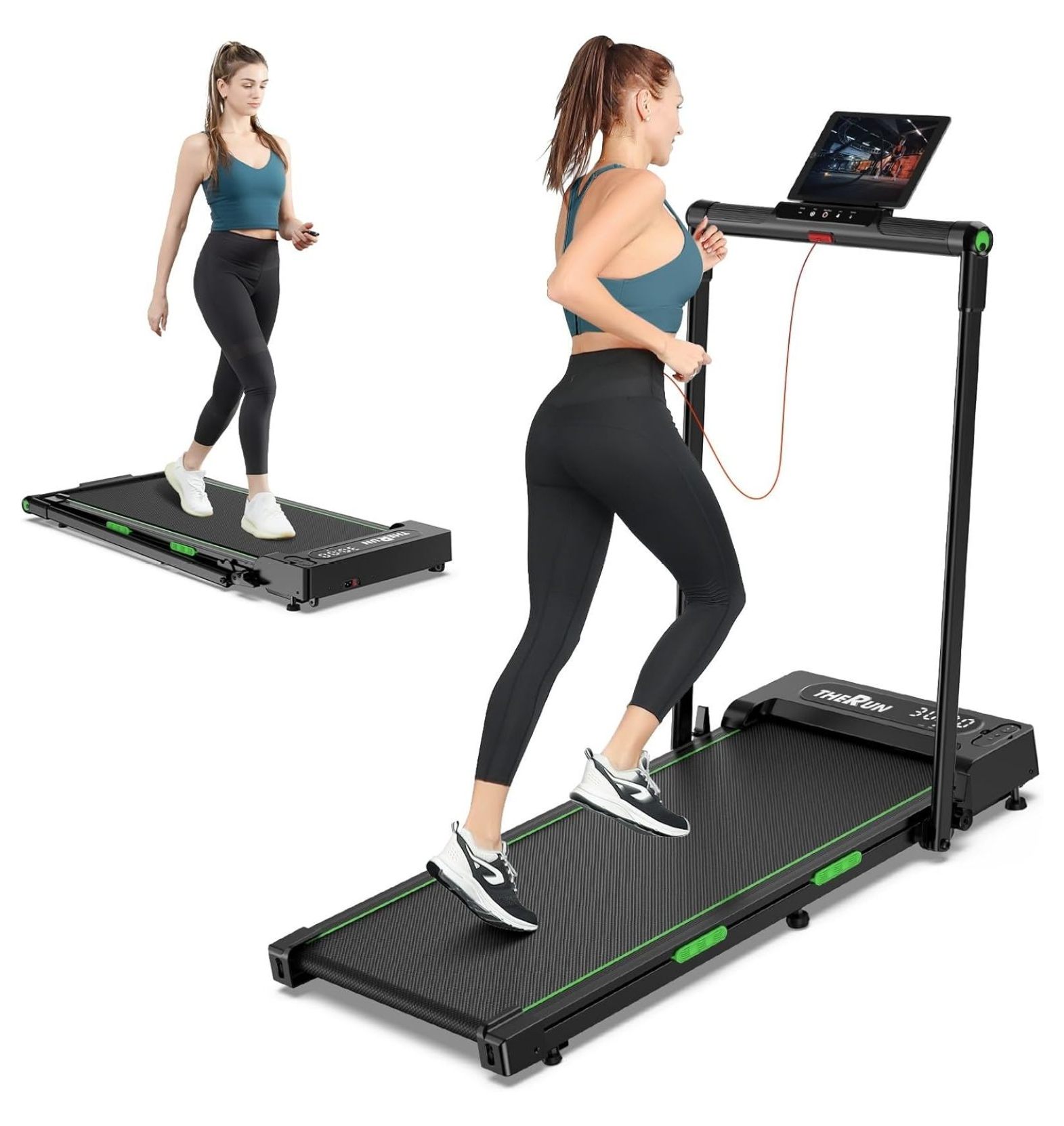 Walking Pad Treadmill, 2.5 Under Desk Treadmills, 2 in 1 Foldable for ...