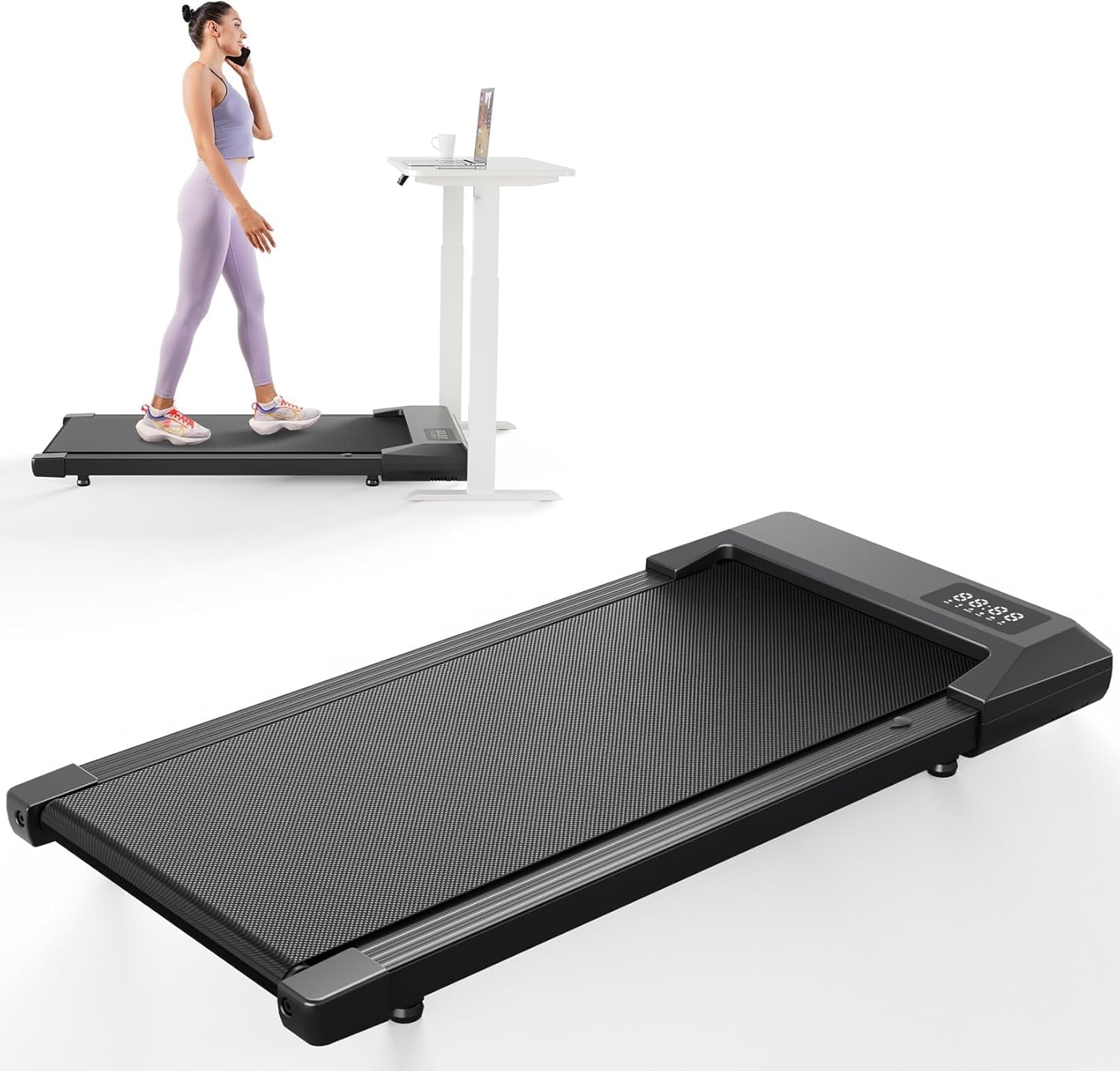 Walking Pad Treadmill, 2.5 HP Low Noise Under Desk Treadmill with APP ...