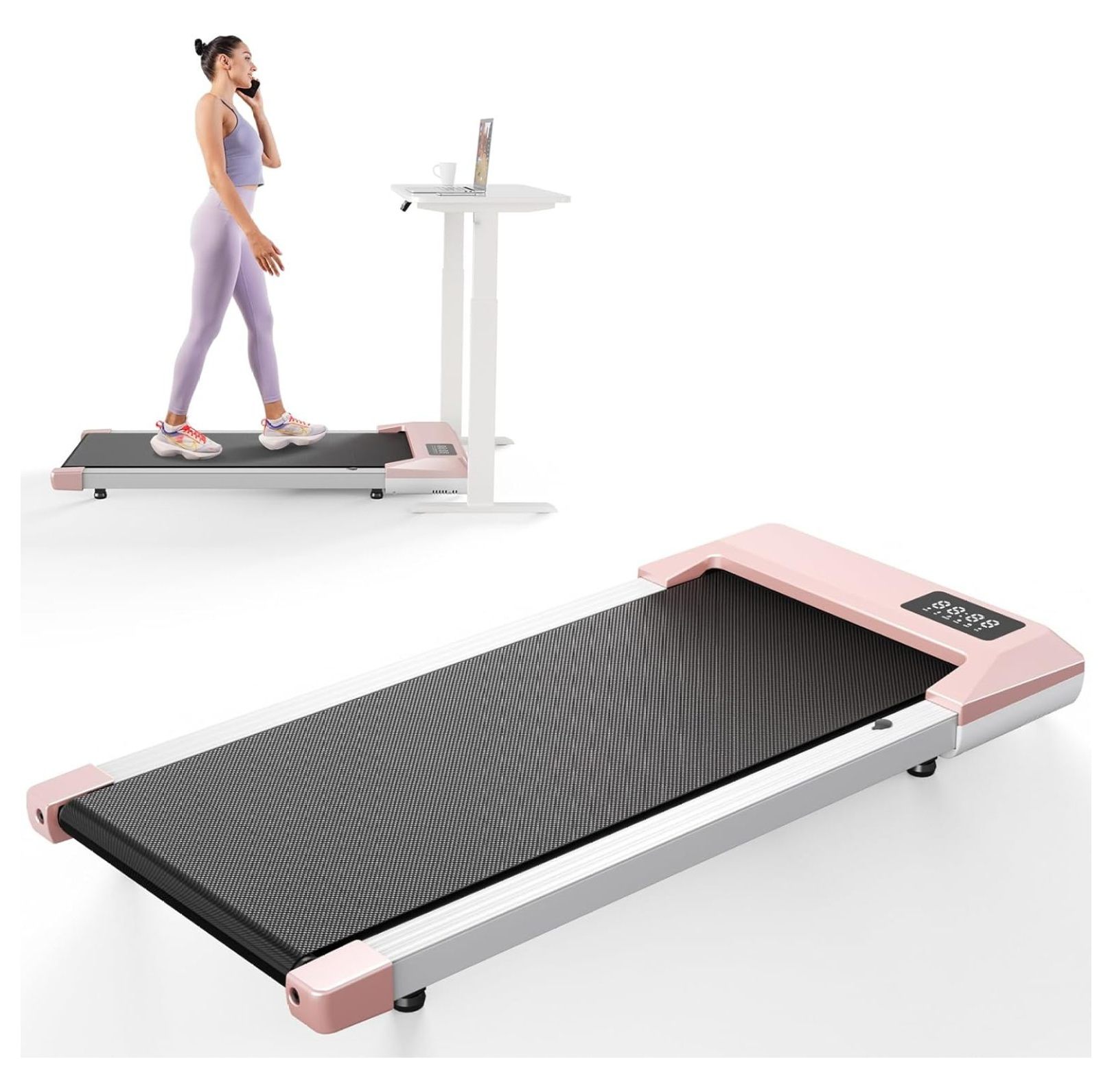 Walking Pad Treadmill, 2.5 Low Noise Under Desk Treadmill with APP, 3 ...