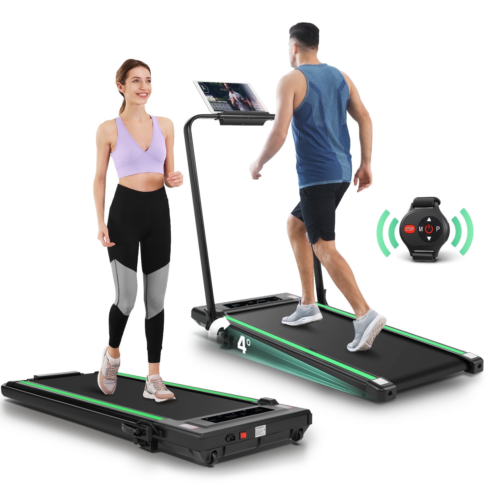 Admoon 2.5HP Under-Desk Walking Pad Treadmill with Smart App, Remote ...