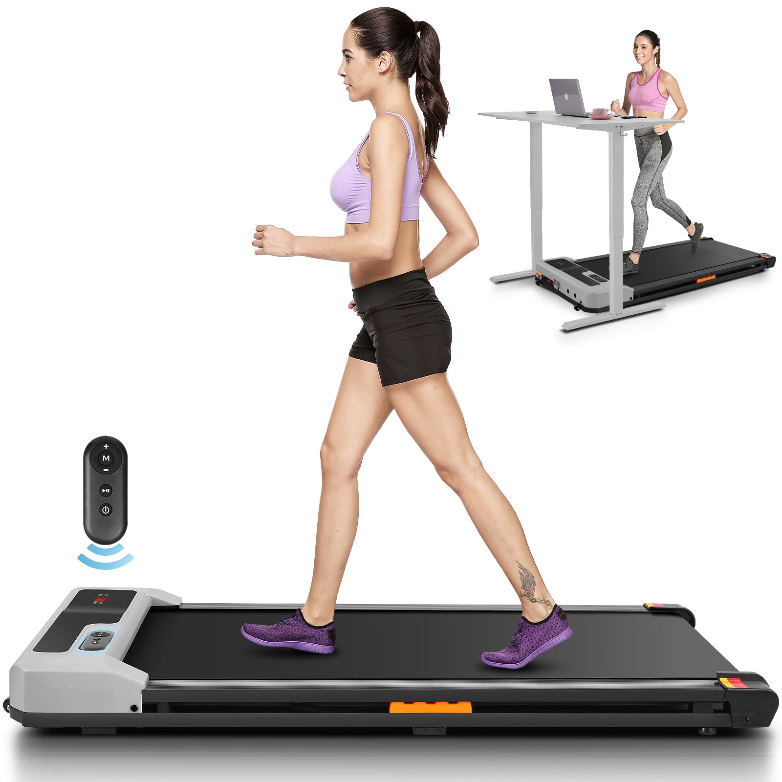 Admoon 2.5HP Under Desk Treadmill, Smart App Control, LED Display, Home ...