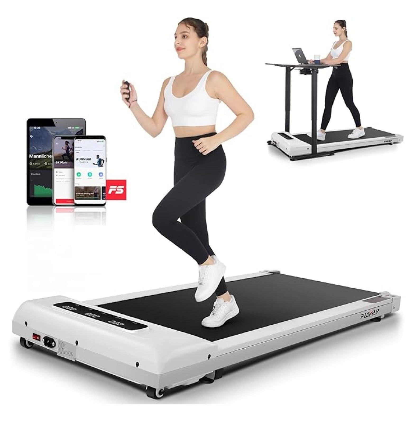 Walking Pad Treadmill 300lb Capacity - Under Desk Treadmill for Home ...