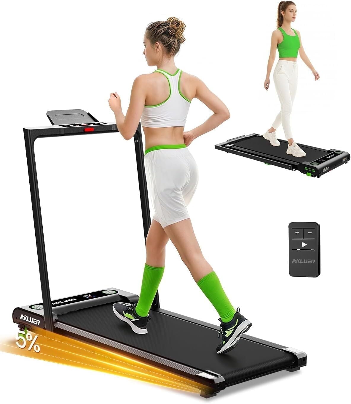 SPACEWALK Walking Pad Treadmill, 330lbs Capacity, Compact Walking Pad ...