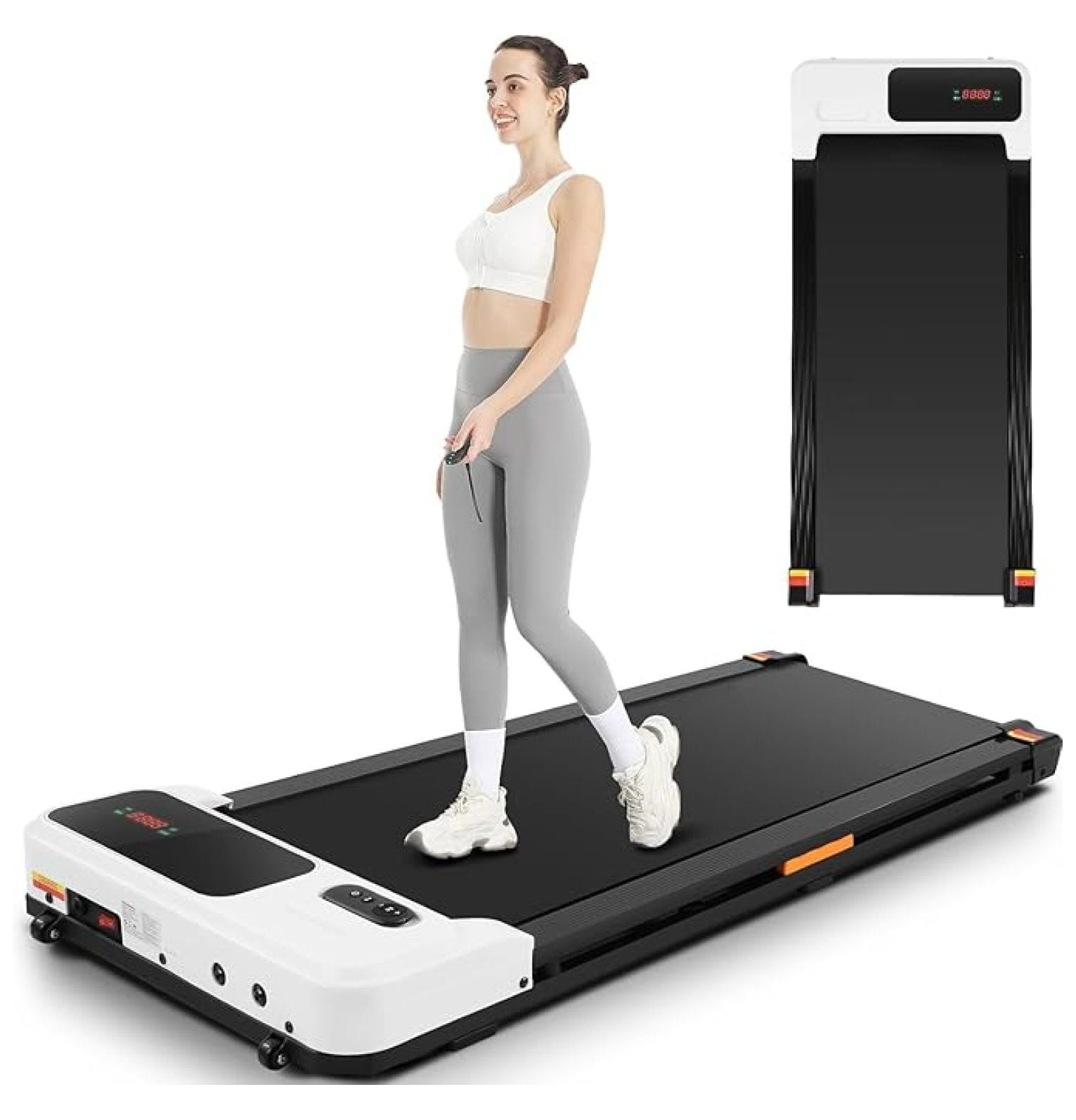 Walking Pad Treadmill with 8% Incline, 2.5HP Under Desk Treadmill for ...