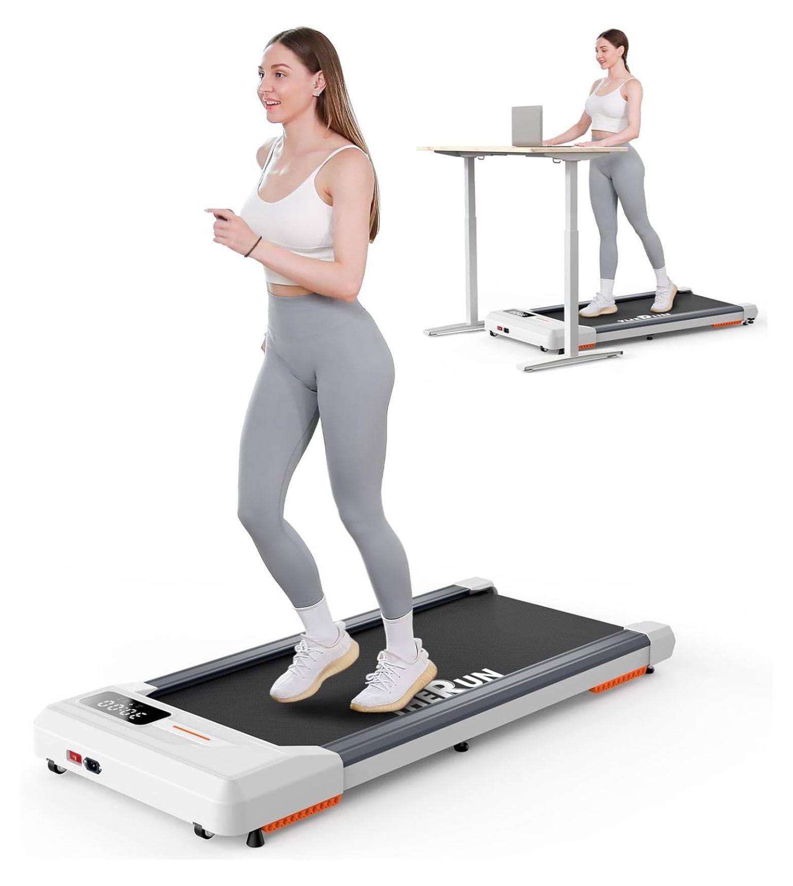 Walking Pad Treadmill Under Desk, Portable Mini Treadmill for Home ...