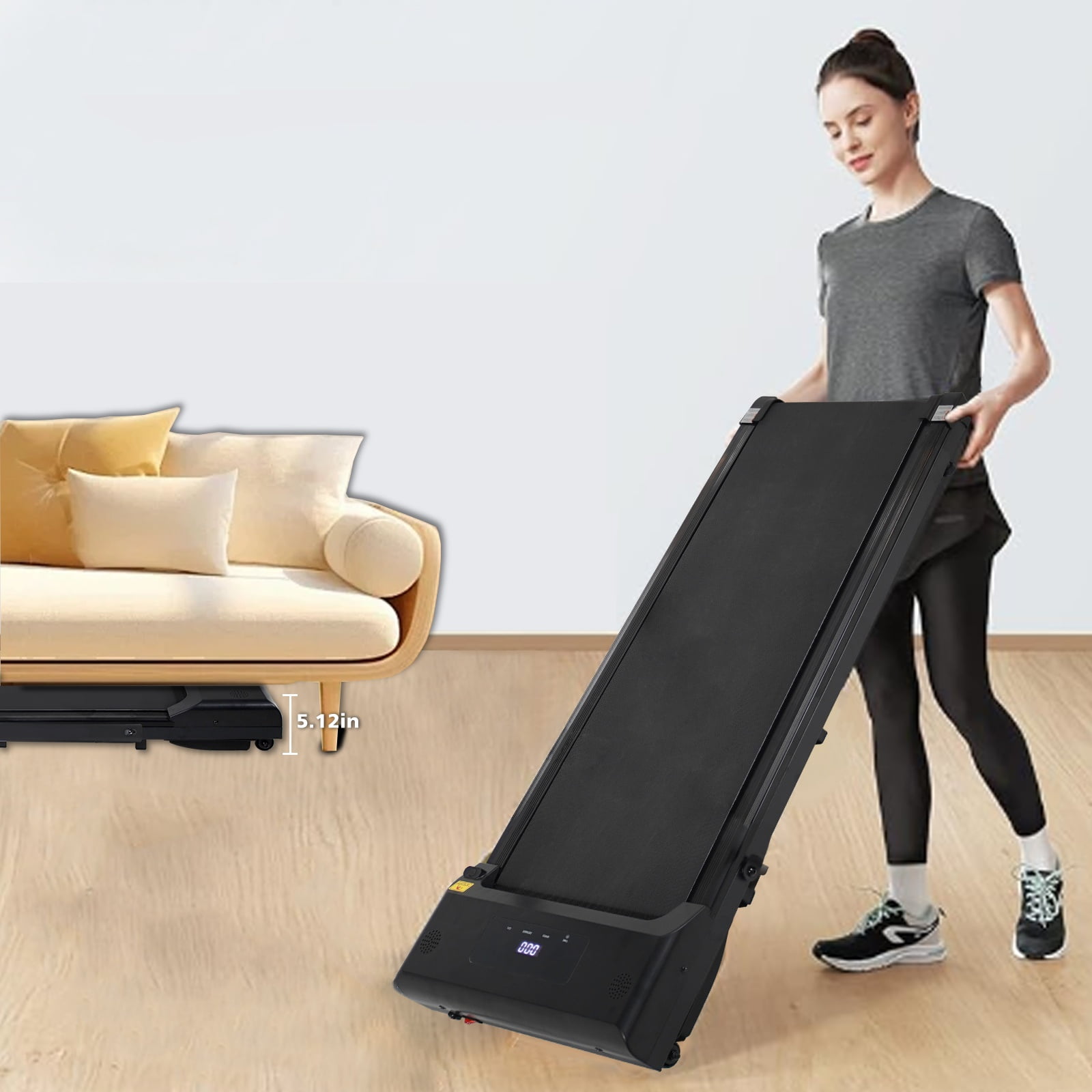 Walking Pad Treadmill, Electric Treadmills with LED Display & Remote ...