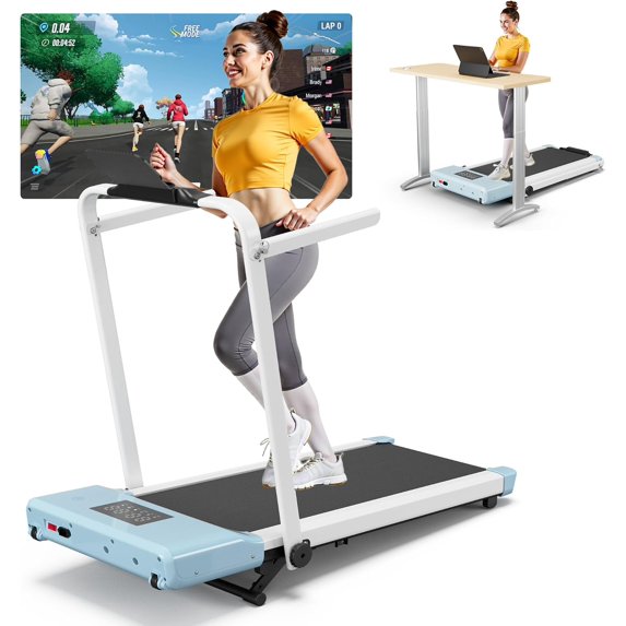 Walking Pad Treadmill with Handle Bar 300 LBS Capacity Foldable ...