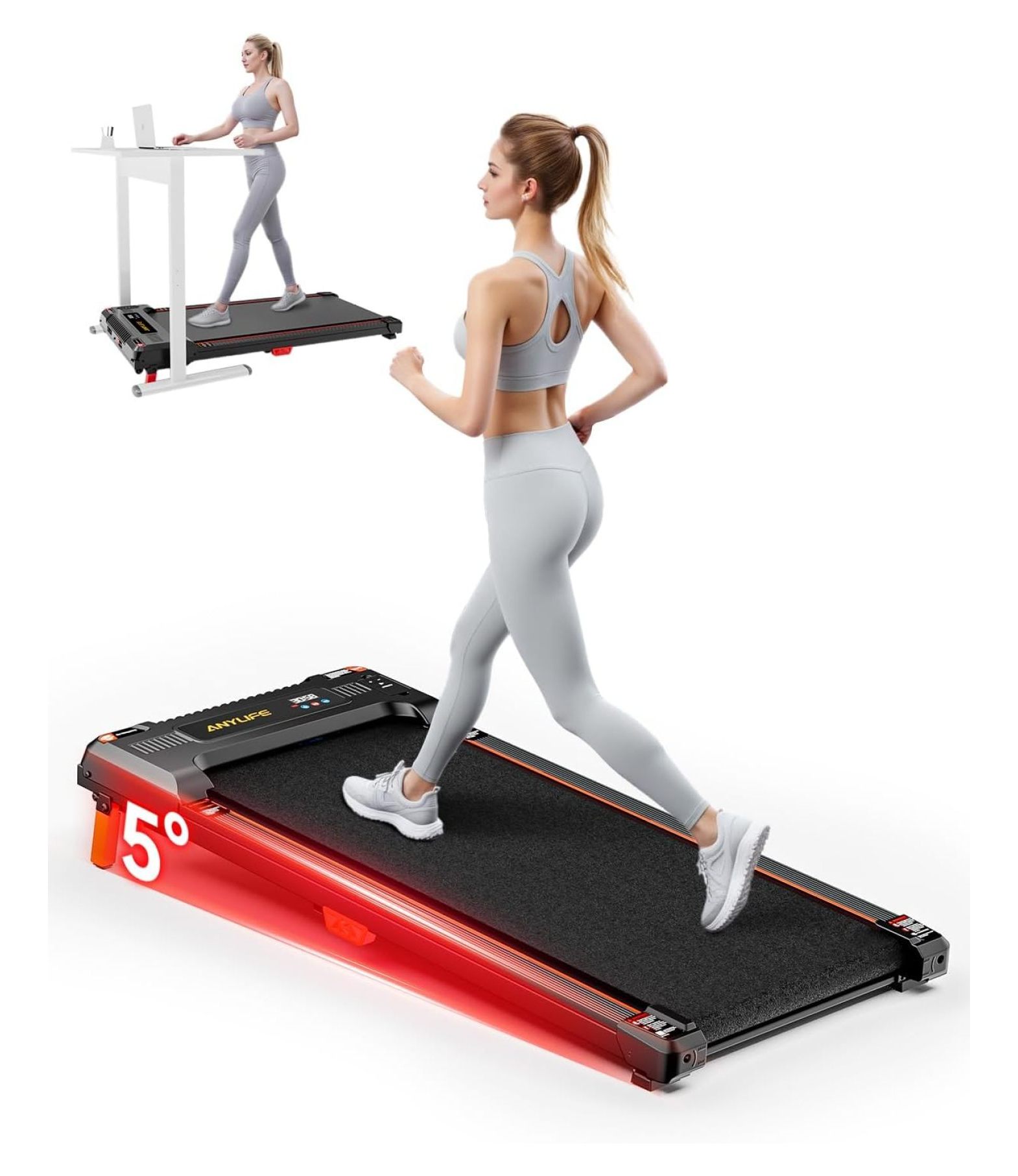 Walking Pad Treadmill, Incline Walking Pads Under Desk 330lb Capacity ...