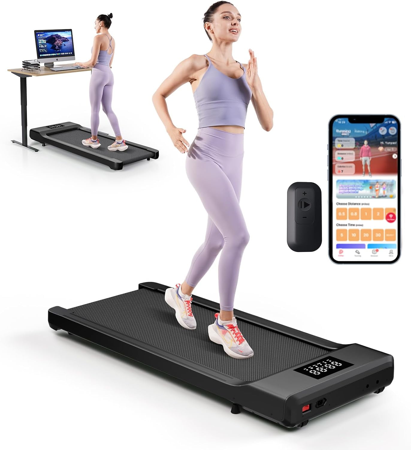 Walking Pad Treadmill, Mini Under Desk Treadmill for Home&Office ...