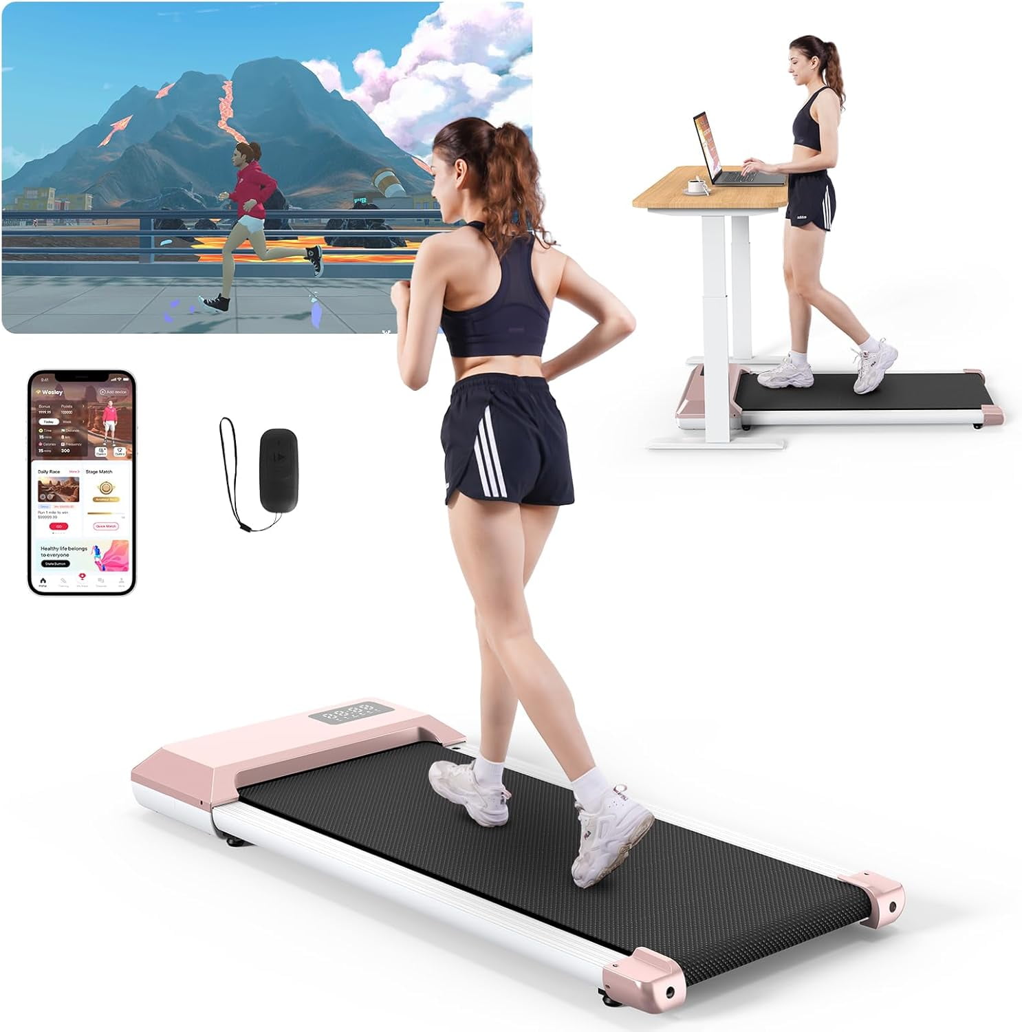 Walking Pad Treadmill, Smart Under Desk Treadmill, Portable Treadmill ... Walking Pad Treadmill, Smart Under Desk Treadmill, Portable Treadmill ...
