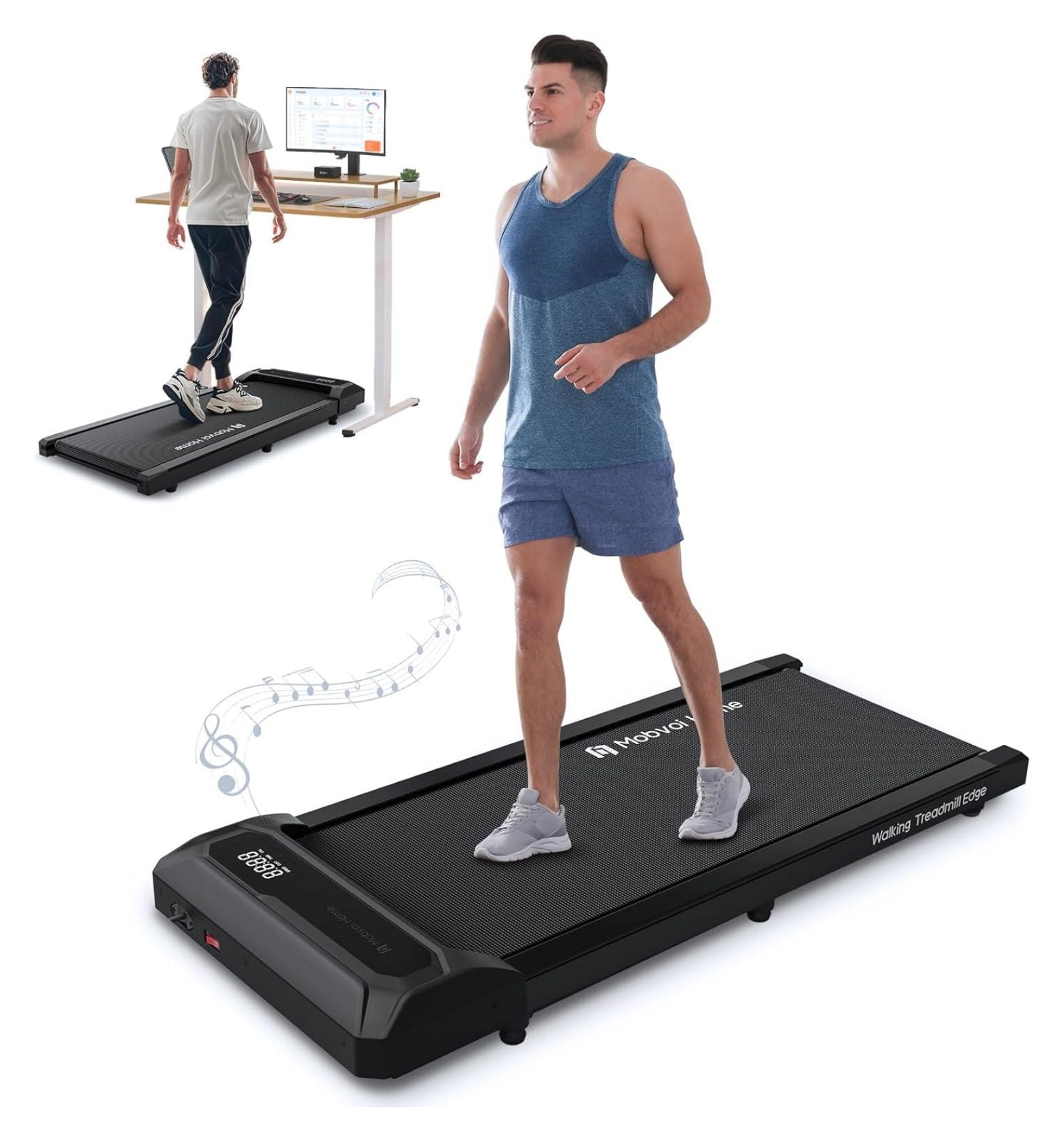 Walking Pad Treadmill Under Desk Compact Portable Treadmills for Home ...
