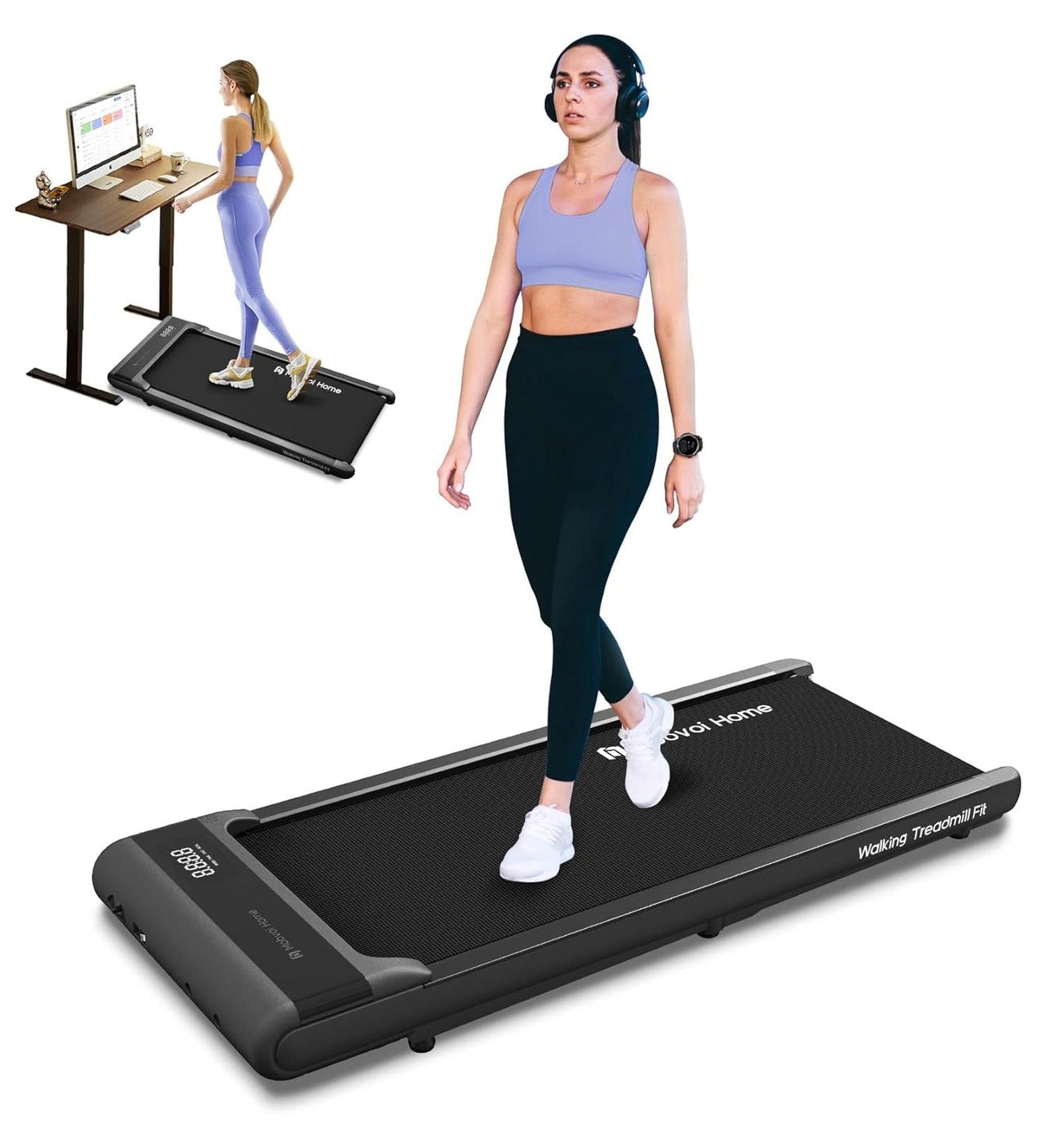 Walking Pad Treadmill Under Desk Compact Portable Treadmills for Home ...