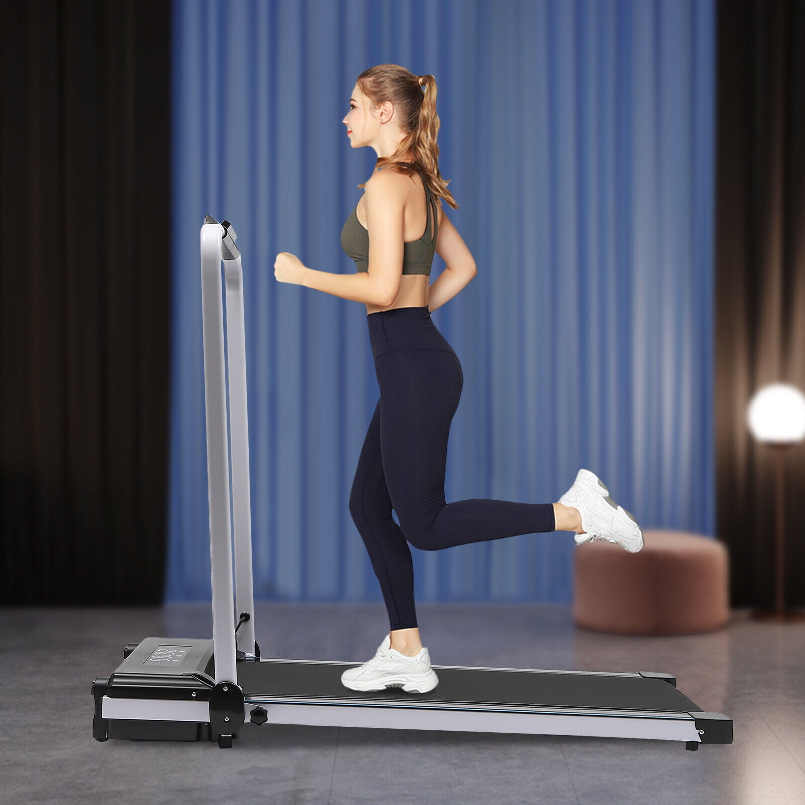 Walking Pad Treadmill Under Desk Mini 2-in-1 Running Machine for Home ...