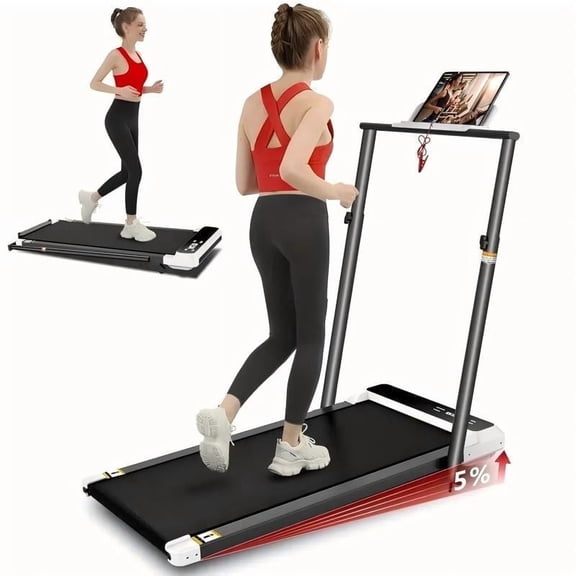 3-in-1 Under Desk Treadmill with 9% Adjustable Incline – Foldable Home ...