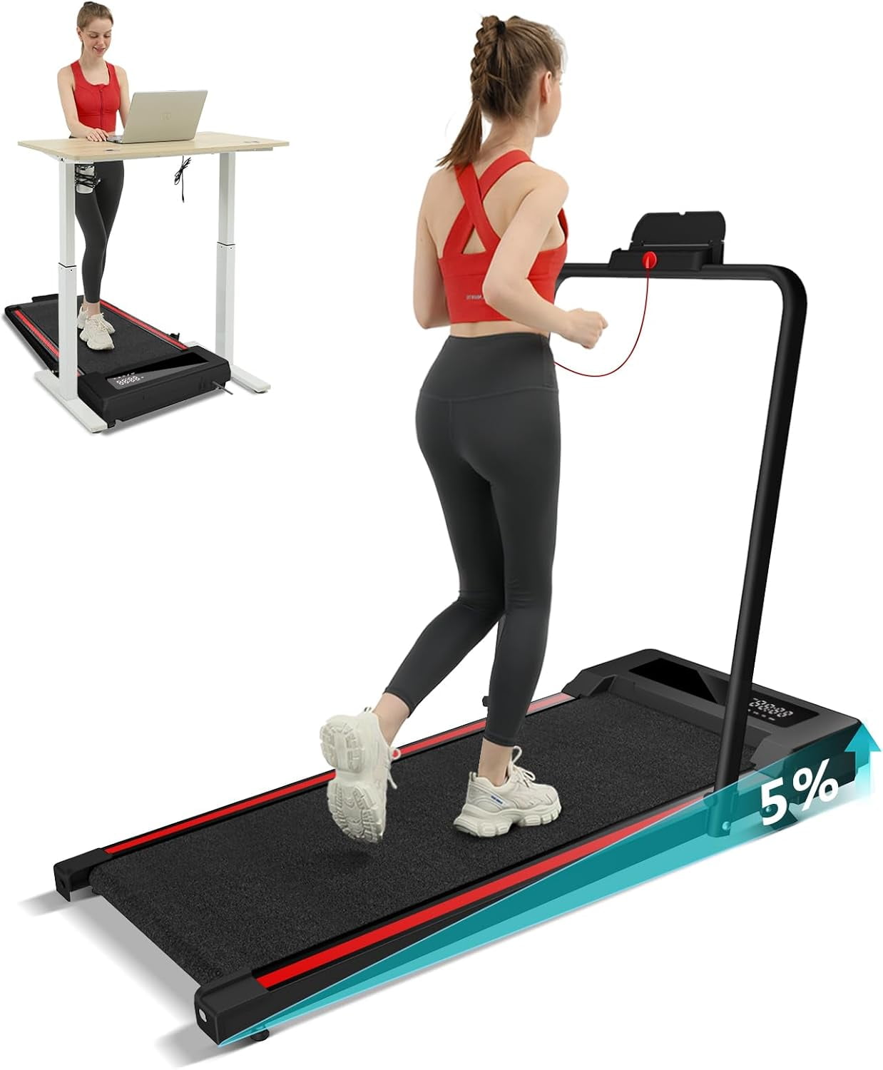 Walking Pad Treadmill, Walking pad with Incline,2 in 1 Walking pad for ...