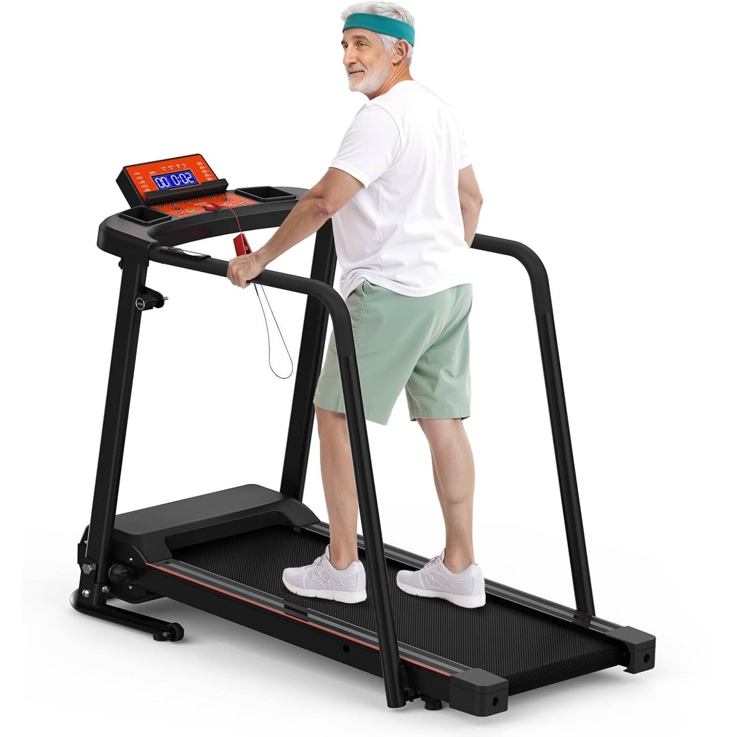 Walking Pad Treadmill for Seniors, Foldable with Safe Design, Large LED ...