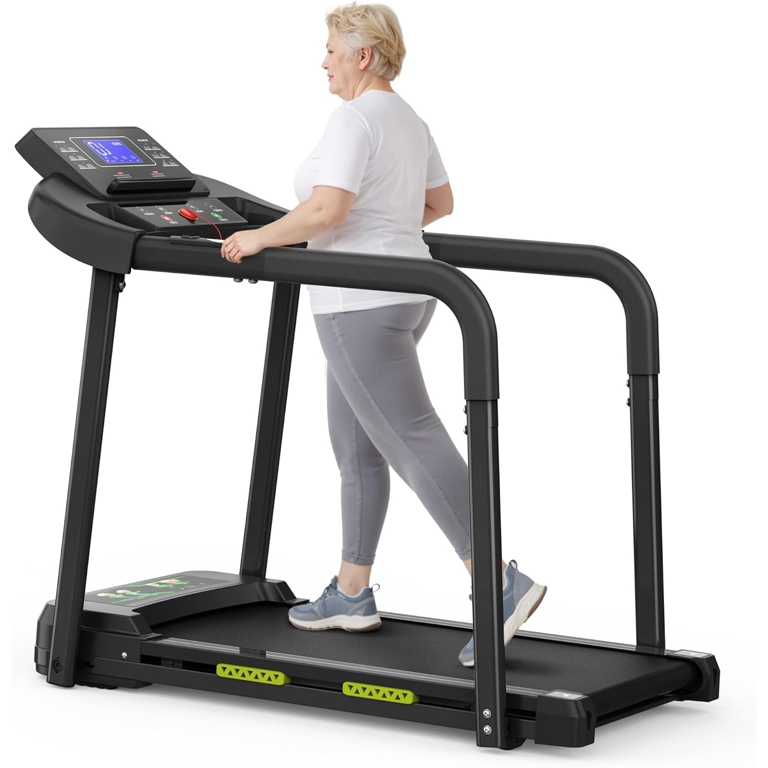 Walking Pad Treadmill for Seniors, Foldable with Safe Design, Large LED ...