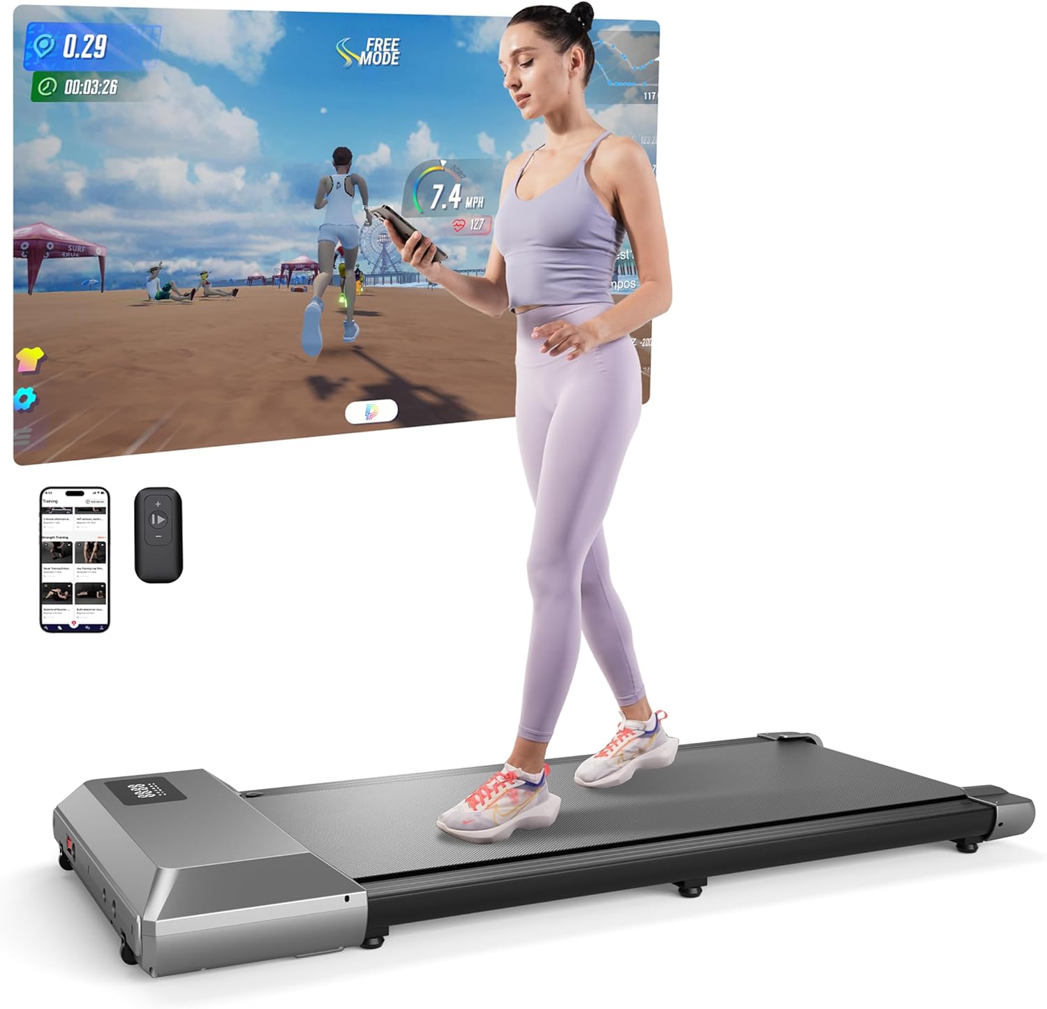 Walking Pad, Under Desk Walking Pad Treadmills for Home/Office, Mini ...