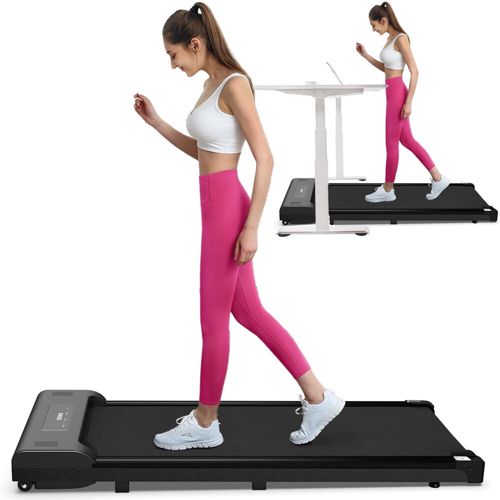 Walking Pad, Under Desk Treadmill with 2.5HP Motor, 2 in 1 Portable ...