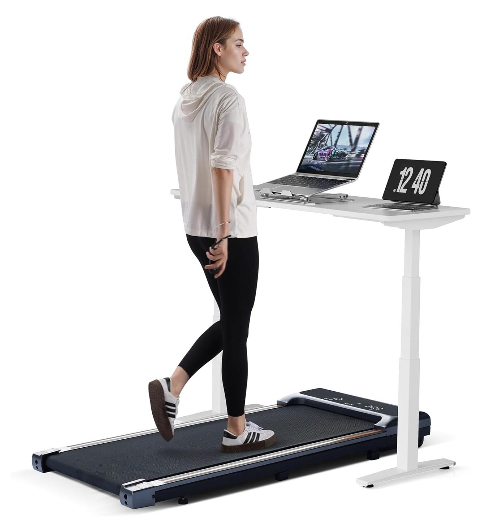 Walking Pad Under Desk Treadmill – 2.5HP Treadmill with LED Display ...