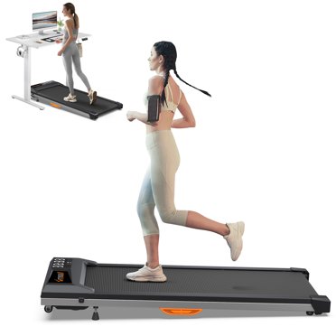 2-in-1 Under Desk Incline Treadmill, Walking Pad, Slim Jogging Machine ...