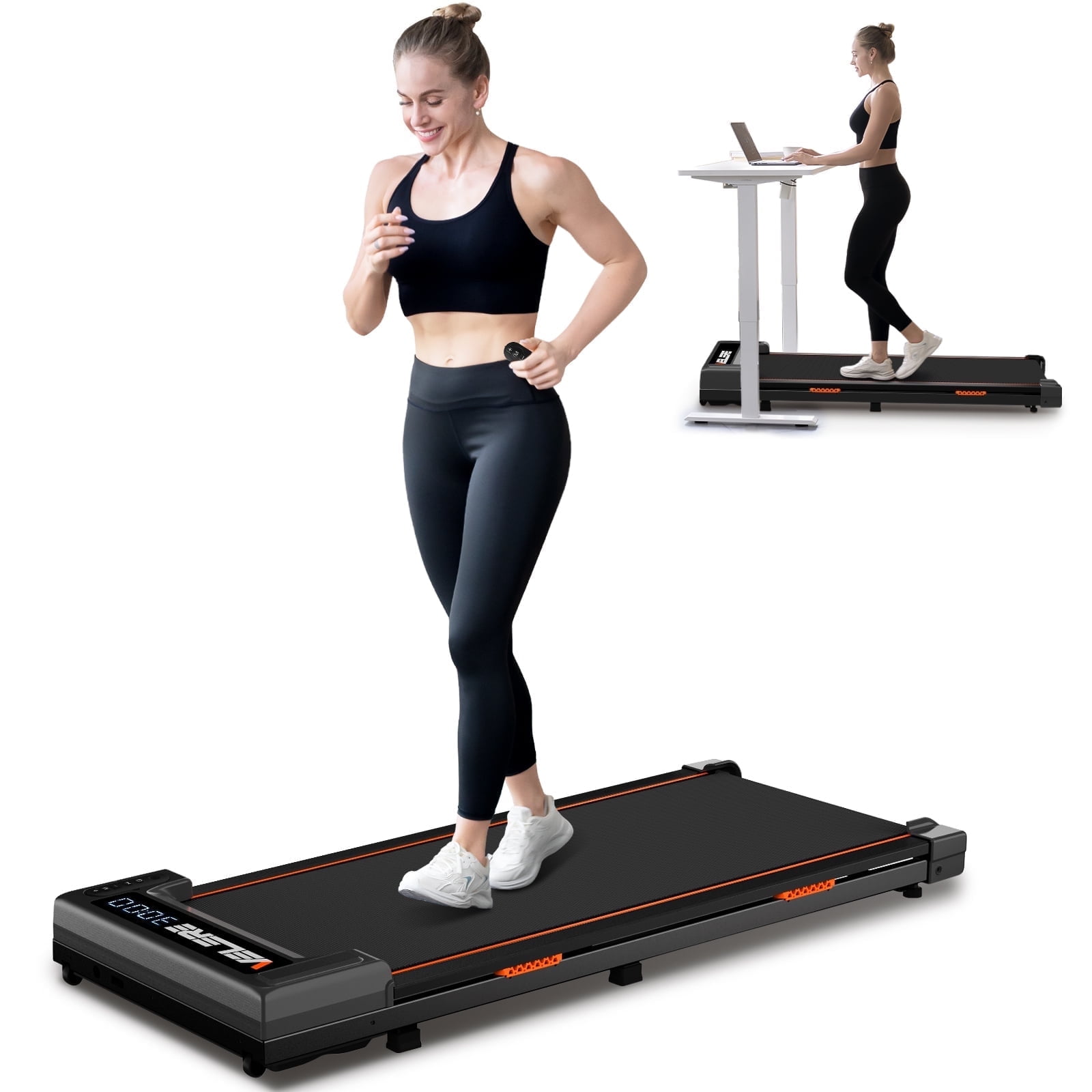 Walking Pad, Under Desk Treadmill for Home Office, 2 in 1 Portable ...
