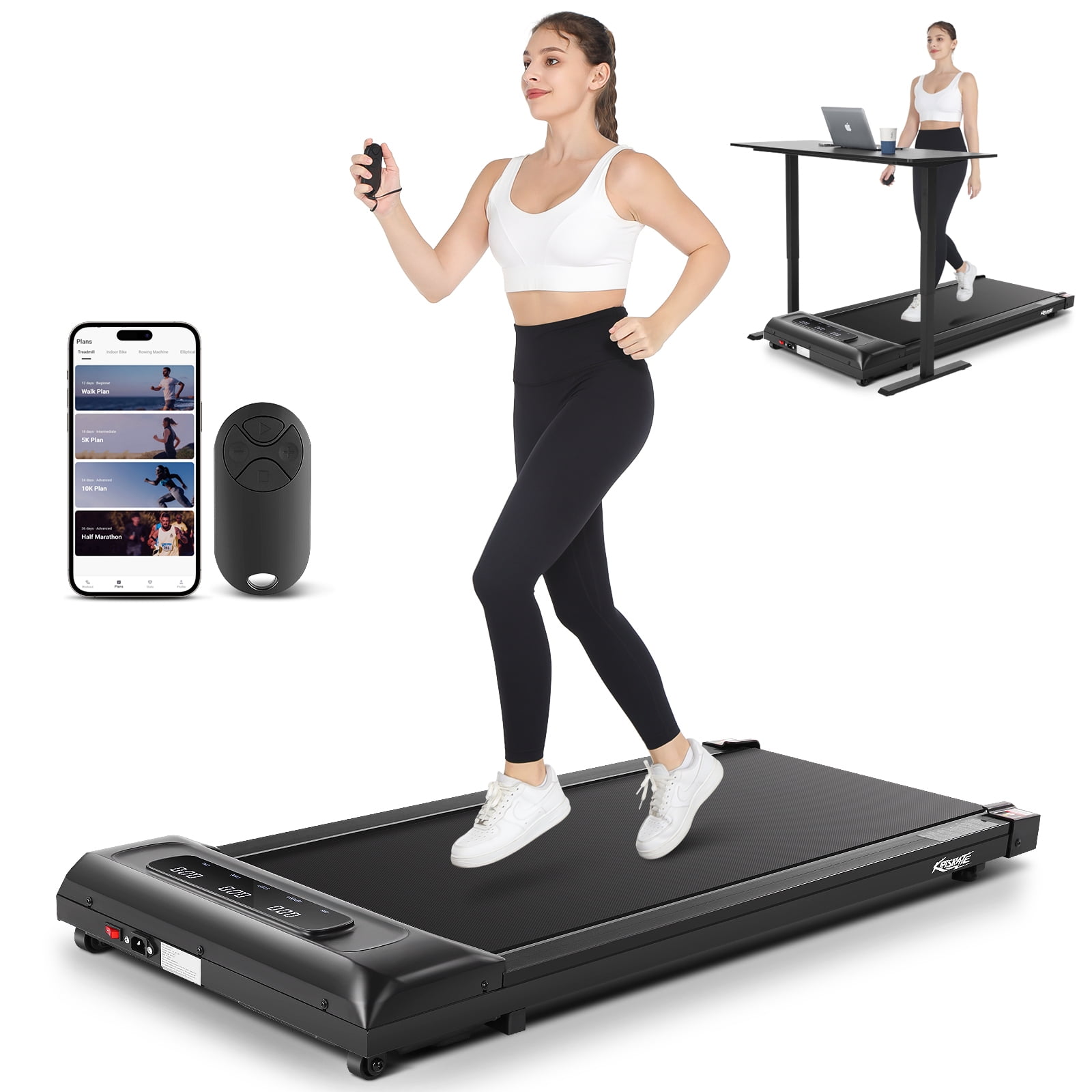 Workout Walking Pad: Compact Under Desk Home & Office Treadmill, 0.5~3 ...