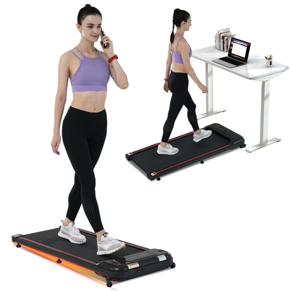 Walking Pad Under Desk Treadmill with Incline, 2.5HP Portable Treadmill ...