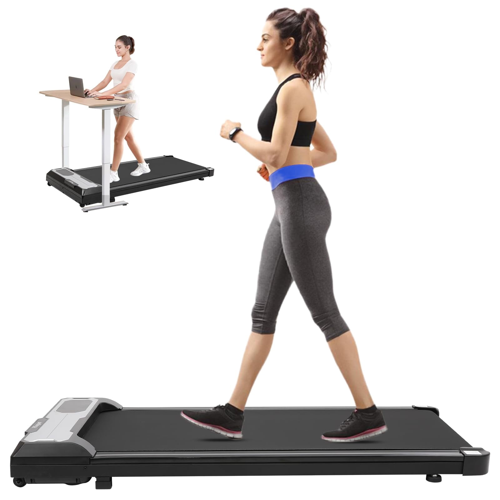 Walking Pad Under Desk Treadmills Compact Treadmill with Remote Control ...