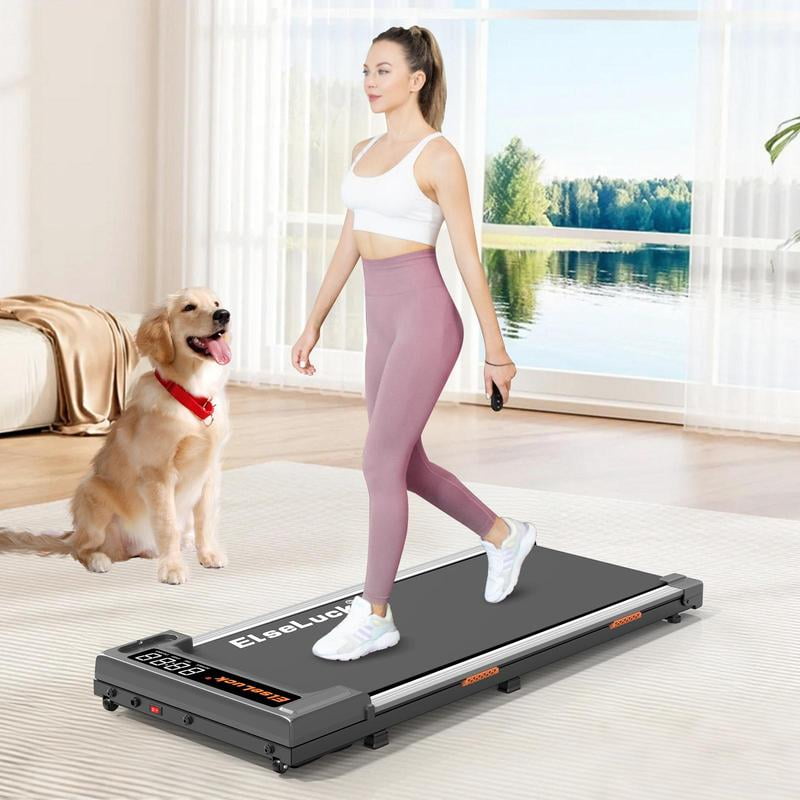 Walking Pad with Wheels,Remote Control, LED Display, Portable Under ...