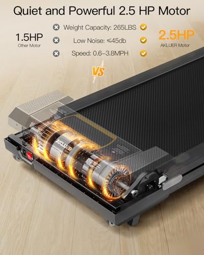 Walking Pad with Incline, Under Desk Treadmill for Home, 2.5HP Portable ...