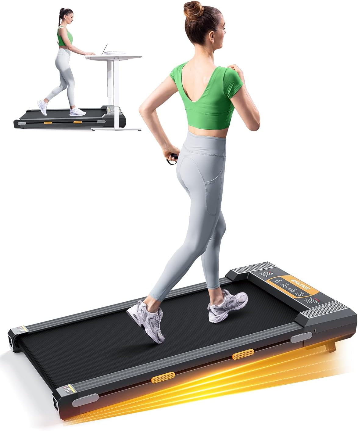 Walking Pad with Incline, Under Desk Treadmill for Home, 2.5HP Portable ...