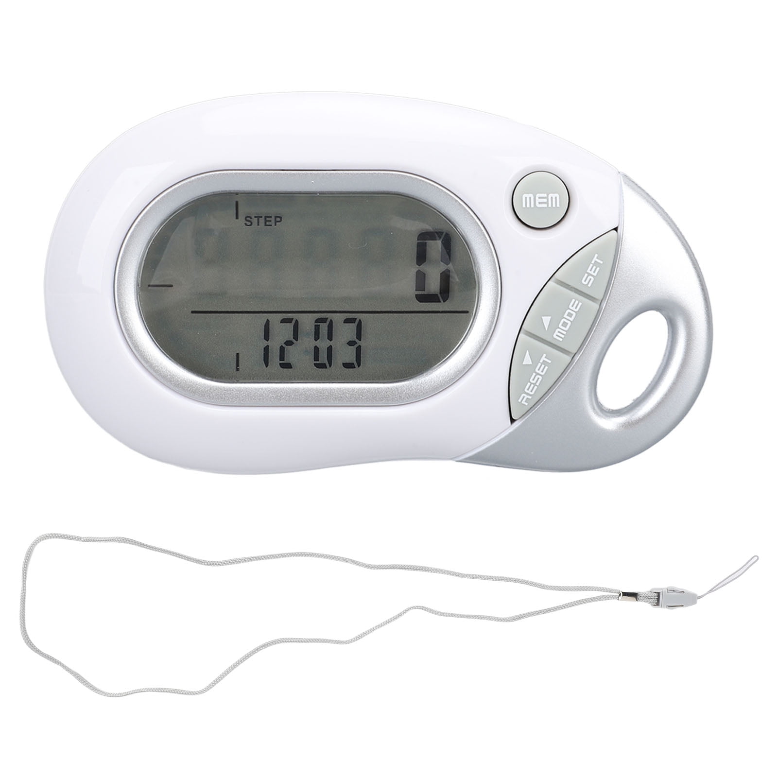 Walking Pedometer Electronic 3D Sensor High Accuracy White Step Counter ...