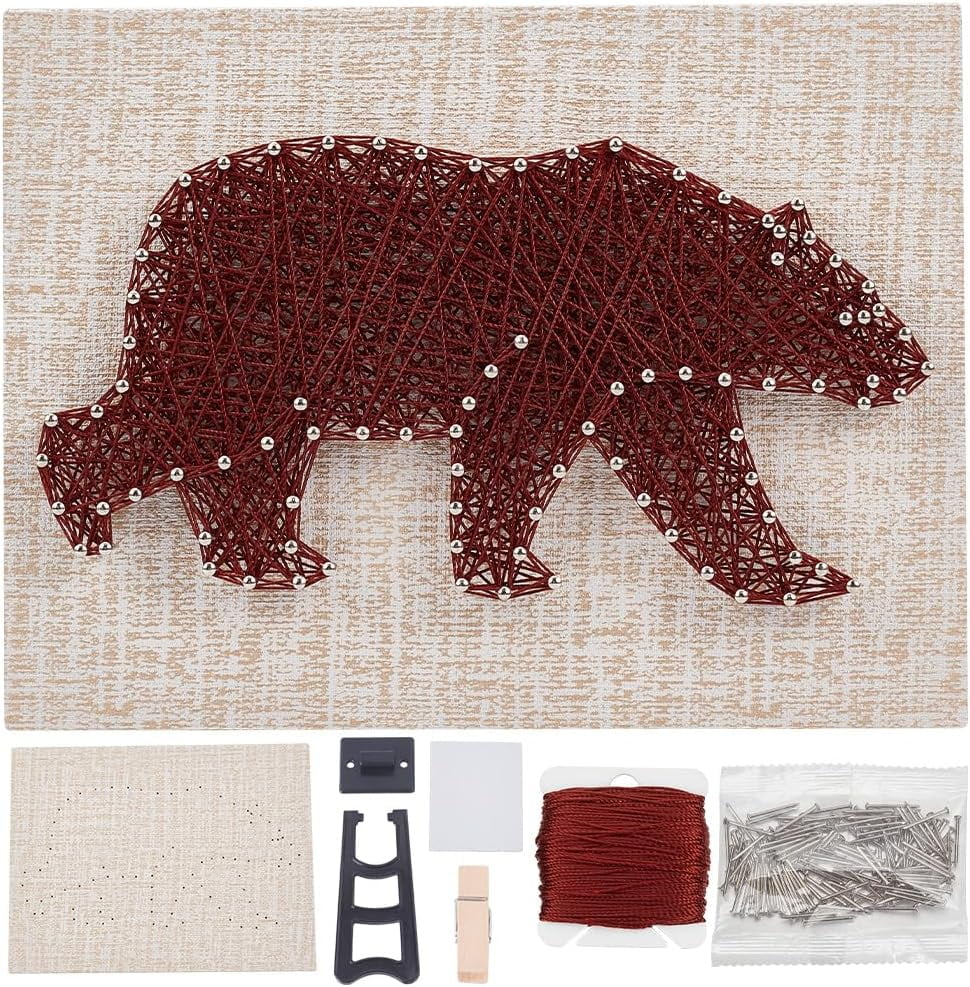 Walking Polar Bear String Art Kit for Adult Beginners 3D Animal String ...