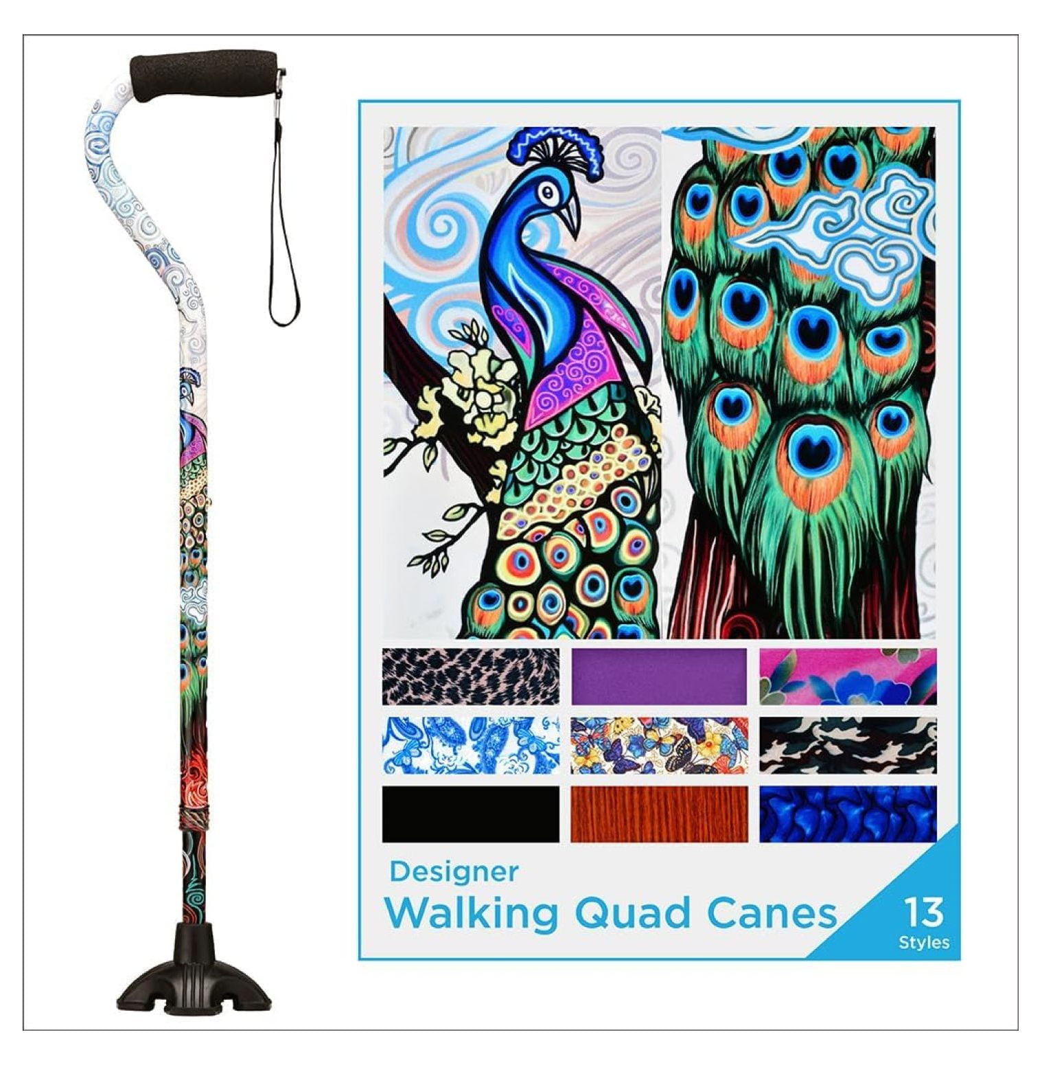 Walking Quad Cane for Men and Women, Self Standing - Walmart.com