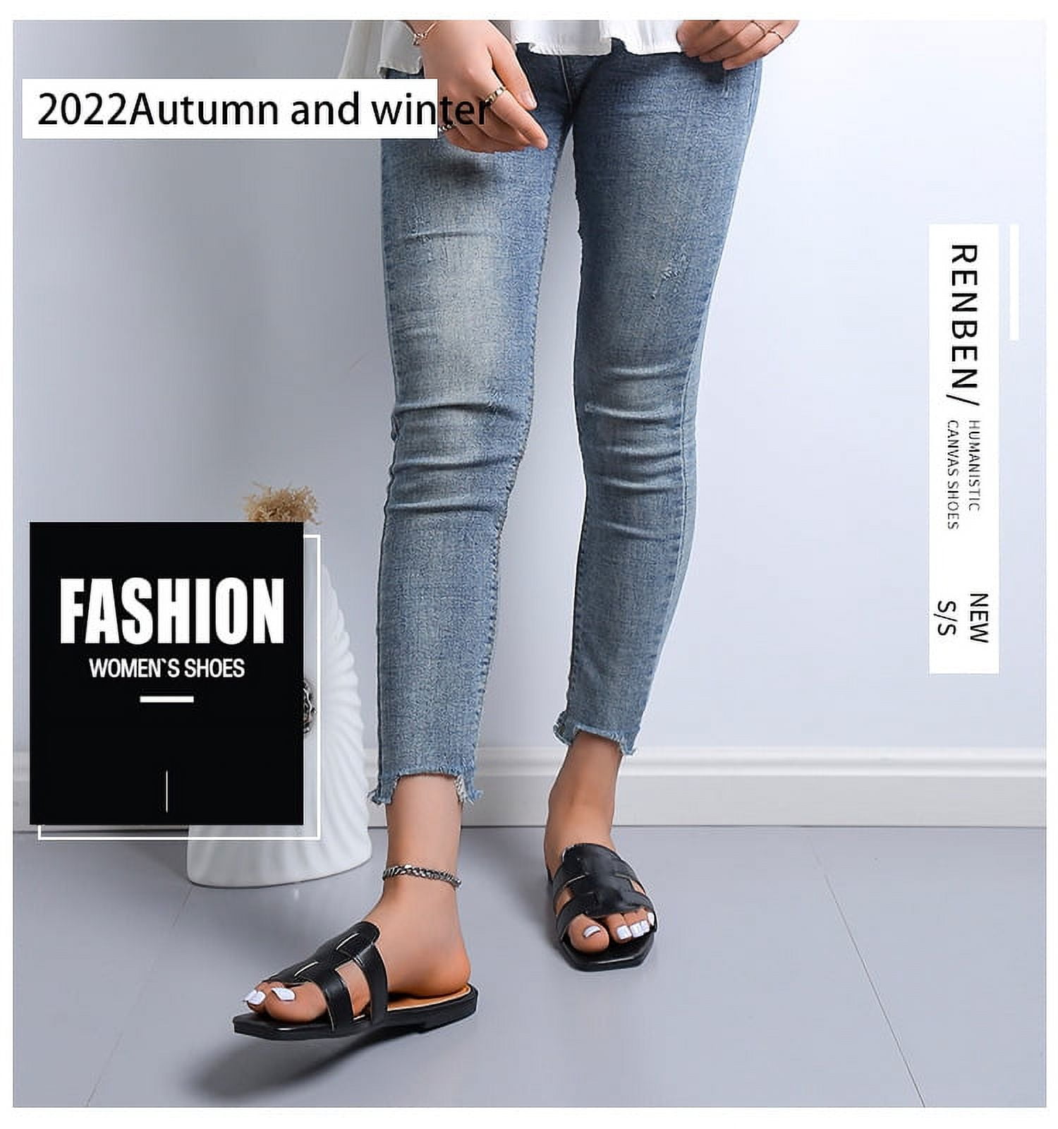 Walking Slides for Women Women'sCasual Strap Stiletto Heel Open Toe ...