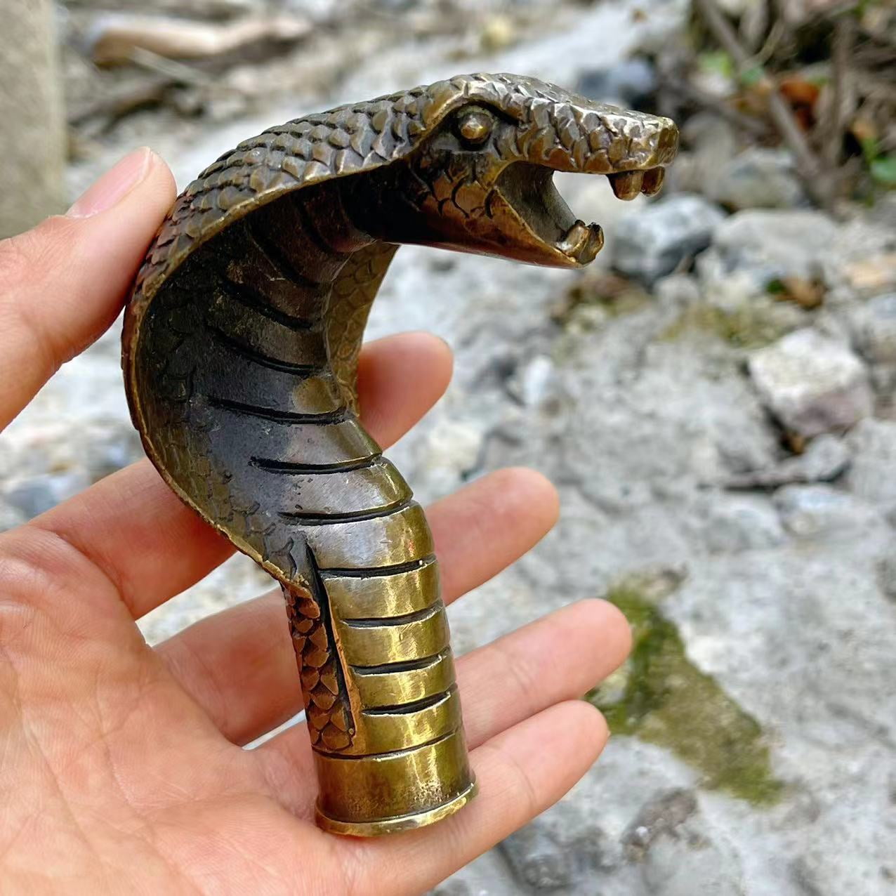 Walking Stick Cane snake Animal Head Brass for Walking Stick,Cast Cane ...