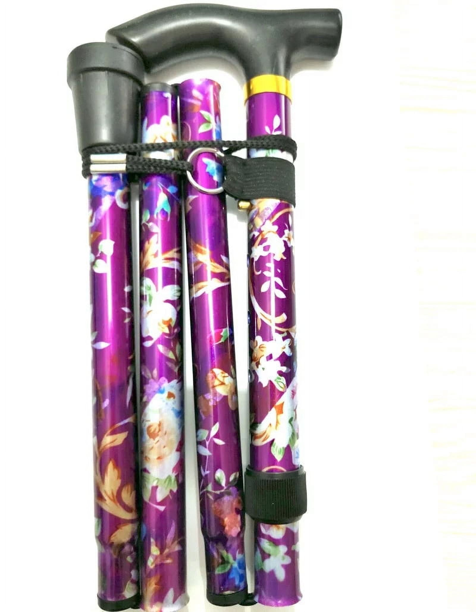 Heavy Duty Walking Stick for Seniors, Easy Fold, Adjustable ...