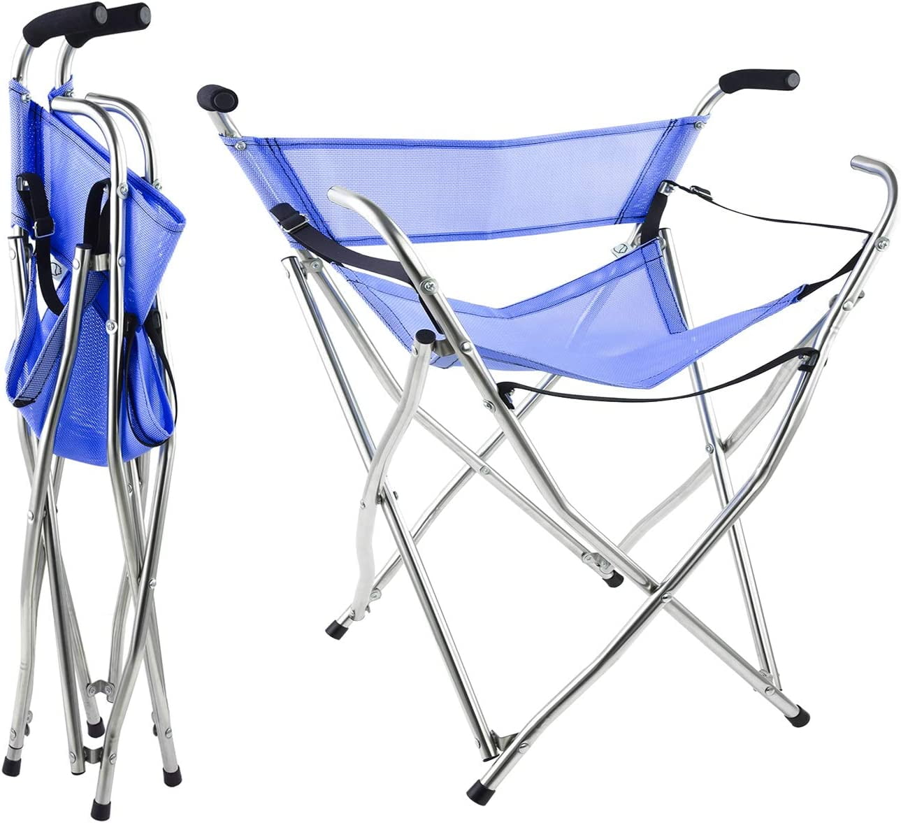 Walking Stick Folding Cane Seat for Women/Men with Heavy Duty - Walker ...